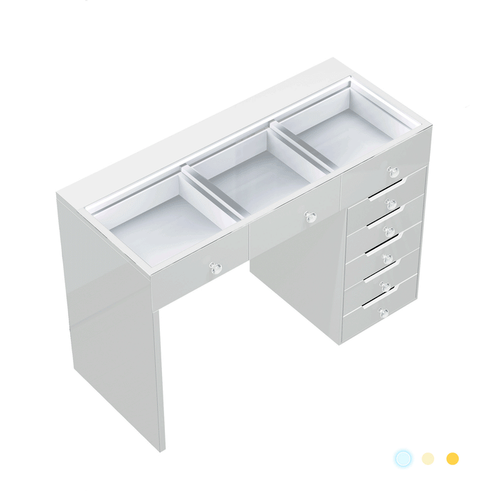 VANITII Stunning Vanity Desks: Sleek Designs, Led Lights, & Storage Drawers