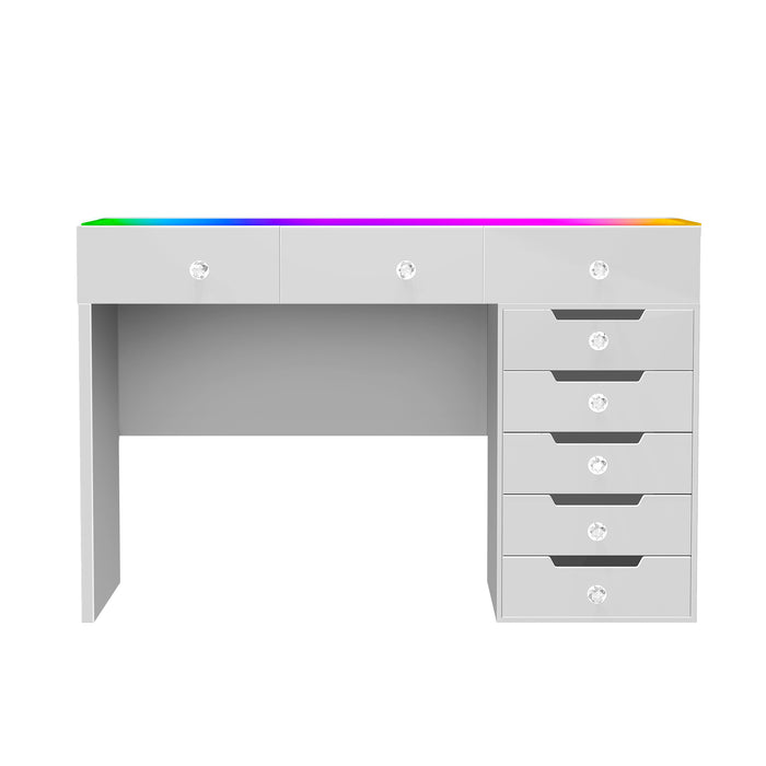 VANITII Stunning Vanity Desks: Sleek Designs, Led Lights, & Storage Drawers